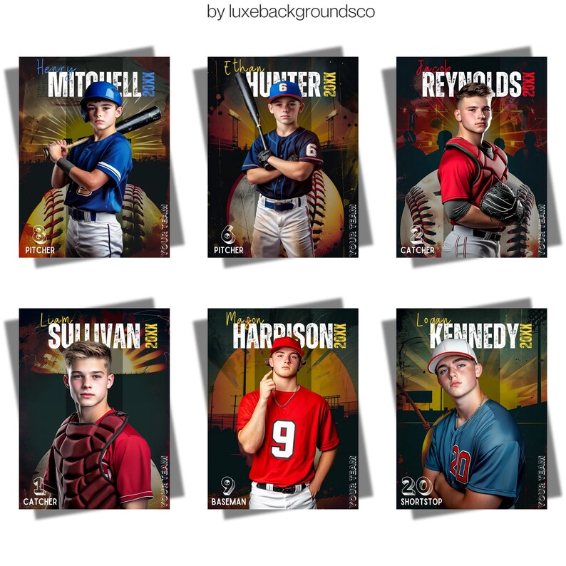 Baseball Poster Canva Template,custom Senior Sports Banner Design ...