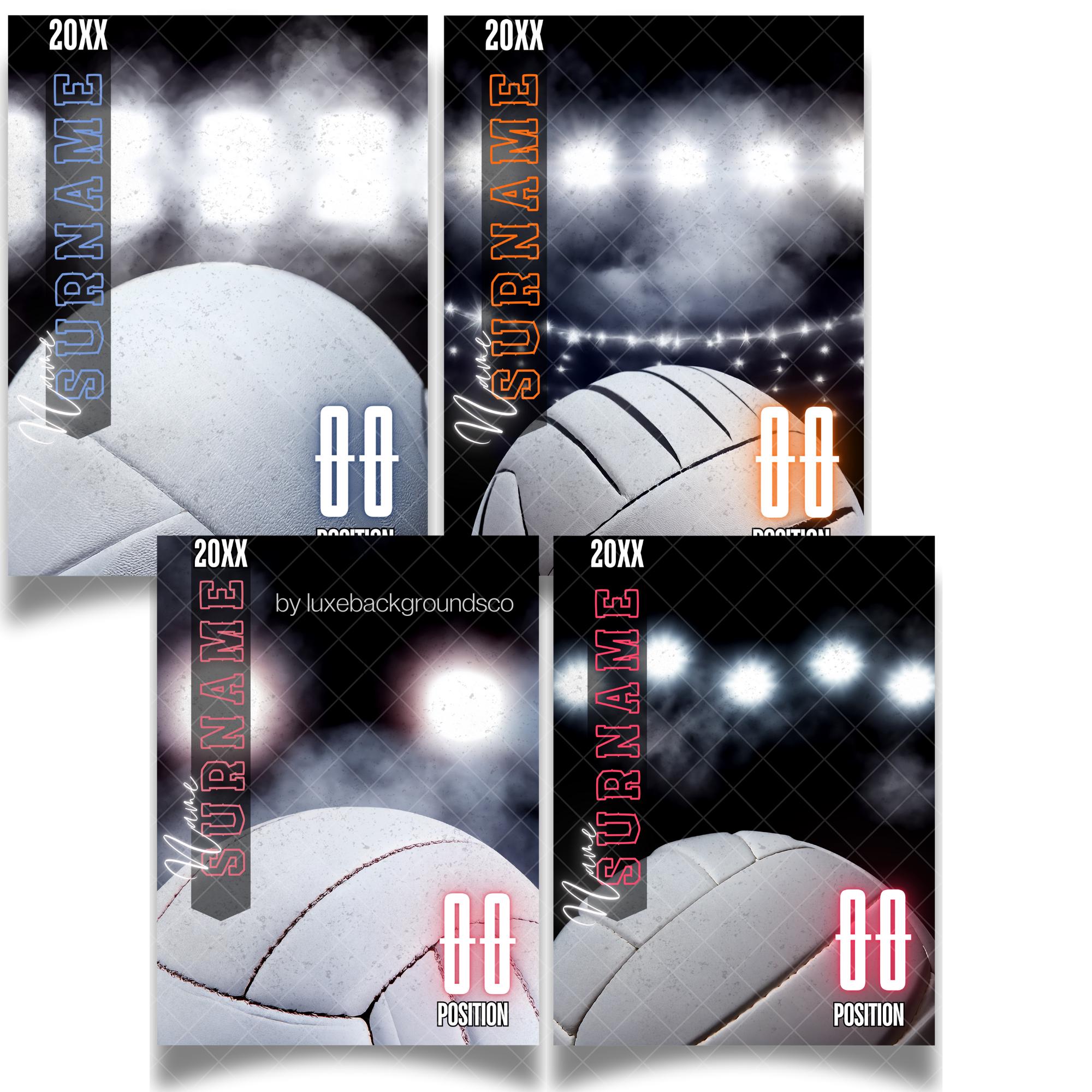 Editable Volleyball Poster Canva Template,senior Light Sport Banner ...