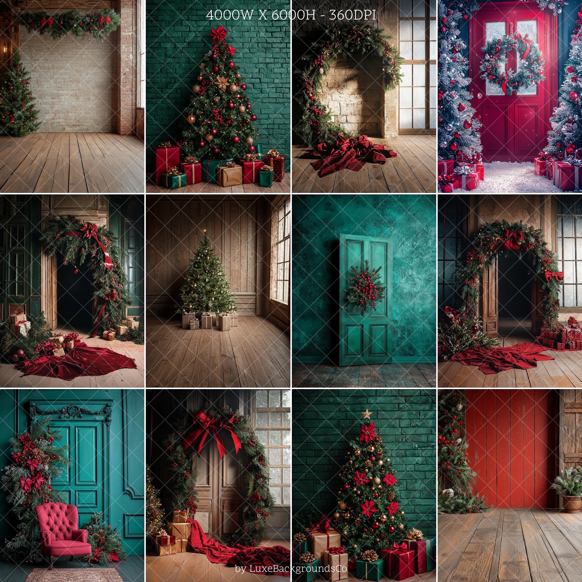 100 Christmas Backdrop for Photography,christmas Decor Tree Overlay for ...