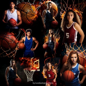 130 Fiery Basketball Poster Background, Senior Photoshoot, Sport ...