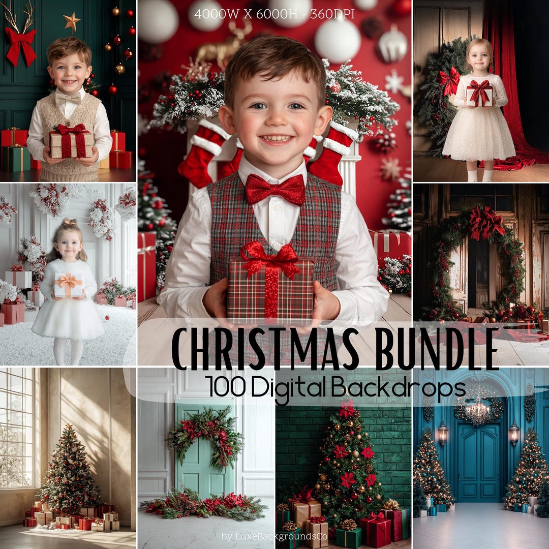 100 Christmas Backdrop for Photography,christmas Decor Tree Overlay for ...