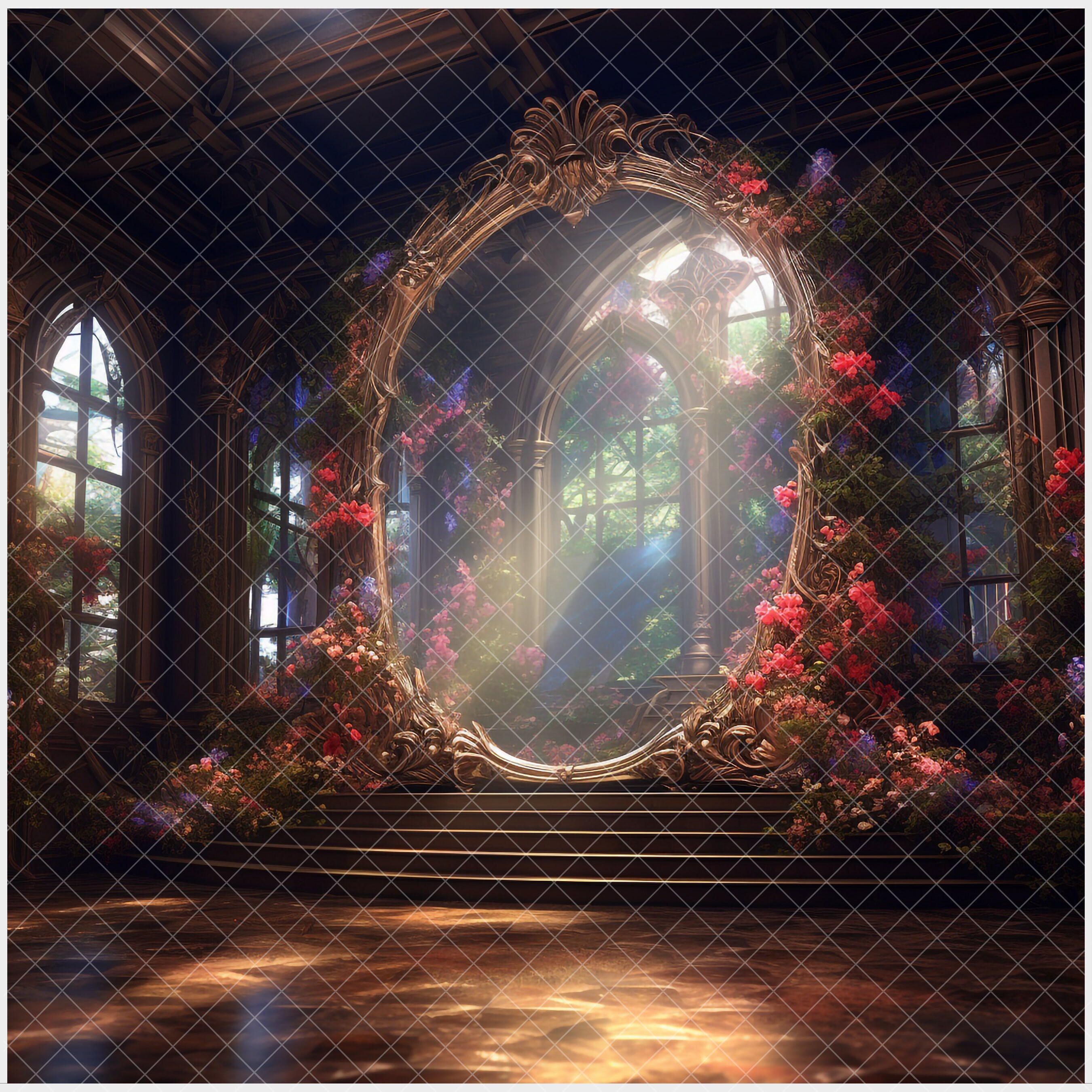 10 Floral Palace Digital Backdrop, Maternity Backdrops, Fine Art ...