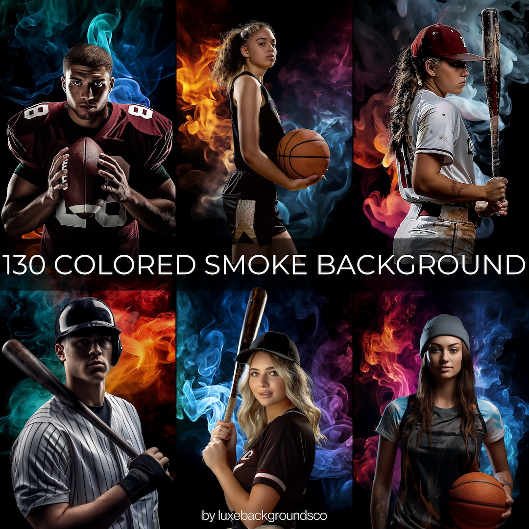 130 Colored Smoke Photography Backgrounds, Sport Poster for Football ...