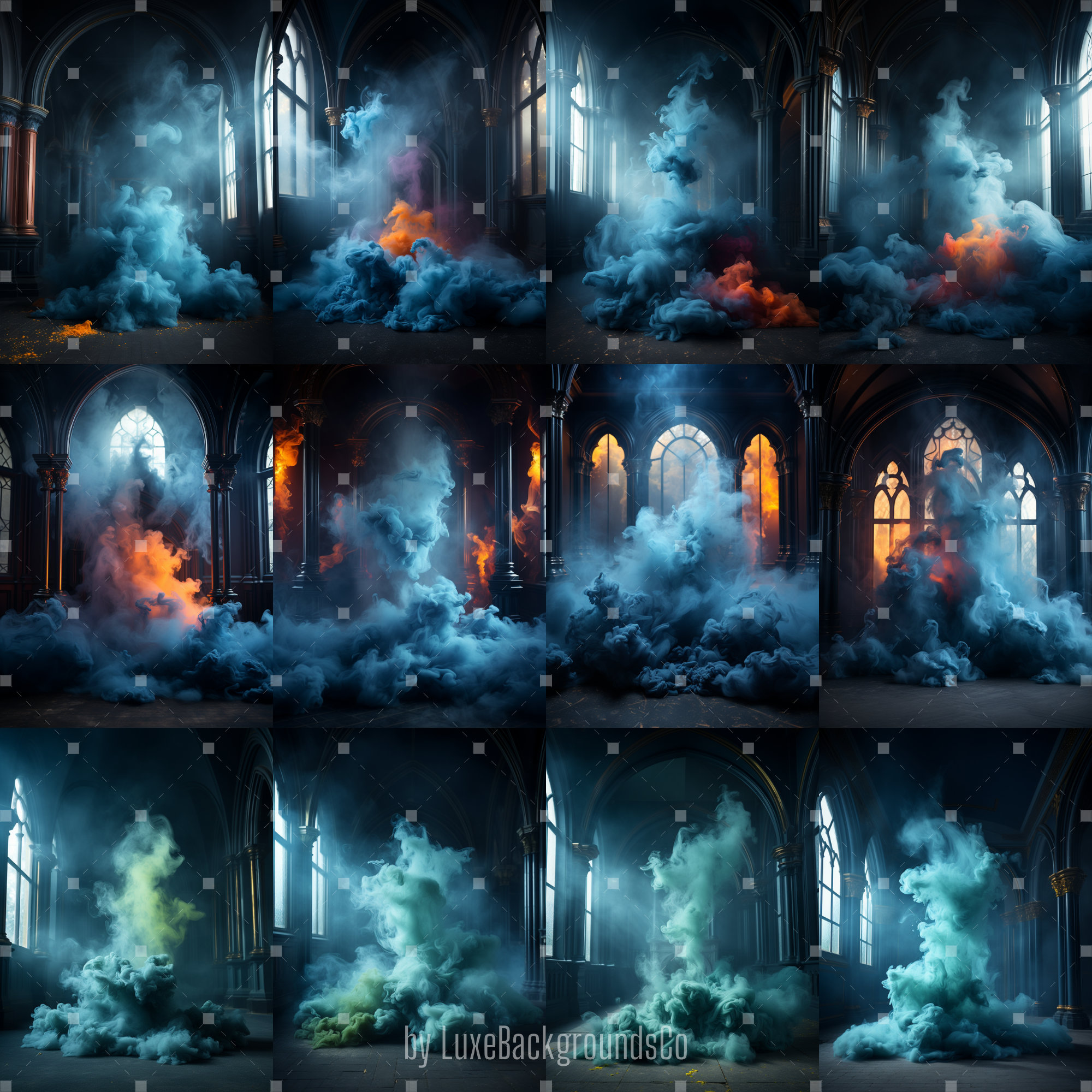 84 Smoke Bomb Room BUNDLE Backdrop, Maternity Overlays, Studio Texture ...