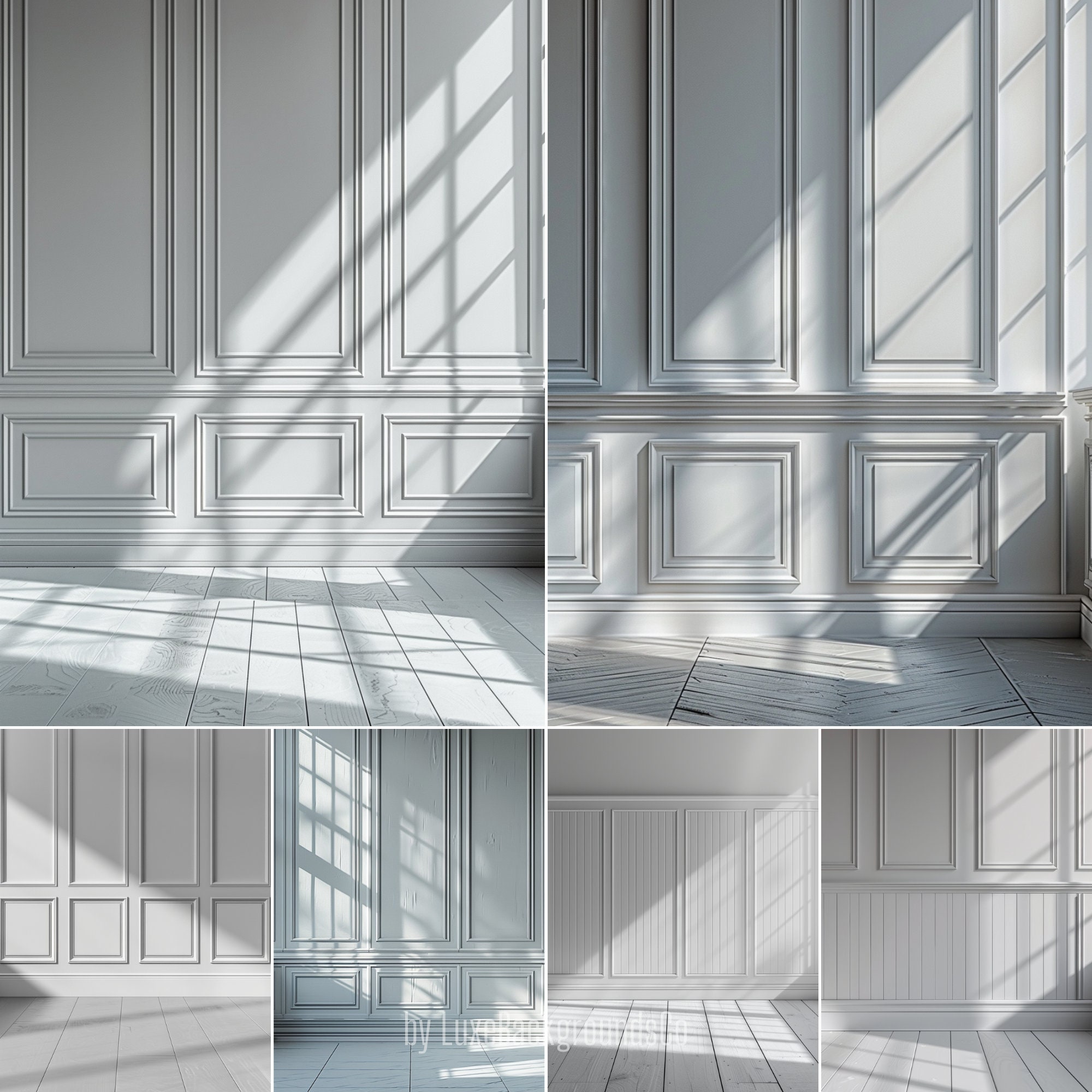 120 Light Wood Panel Wall Backdrop, Elegant Light Room Backdrop, White ...