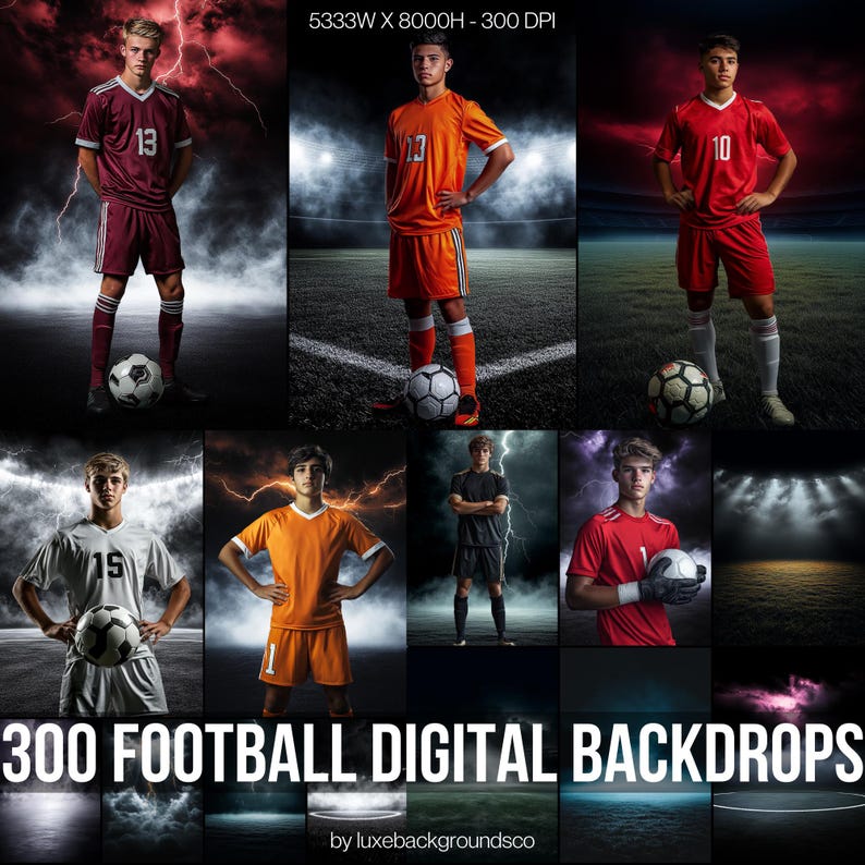 300 Football Backdrops,soccer Backdrops,stadium Backdrops,lightning ...