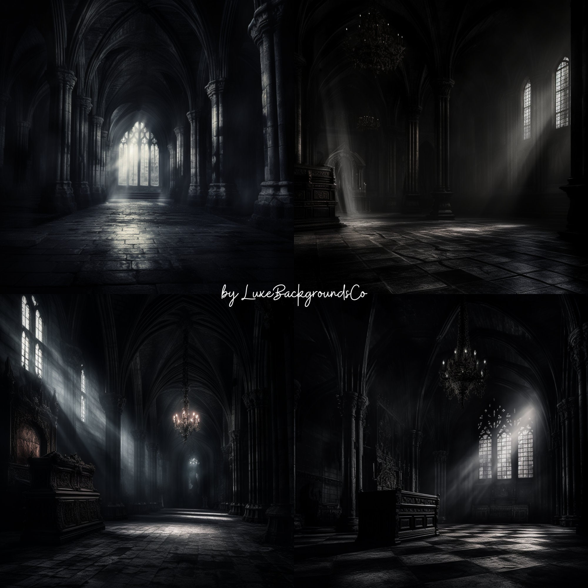 40 Vampire Gothic Scene Digital Backdrop,halloween Backdrop, Dark and ...