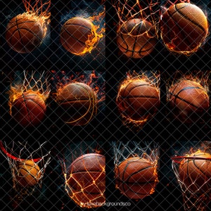 130 Fiery Basketball Poster Background, Senior Photoshoot, Sport ...