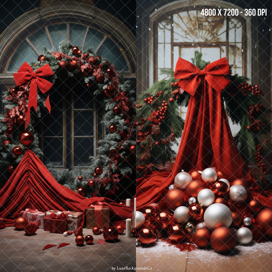 50 Christmas Digital Backdrop, Christmas Digital Background, Santa ...