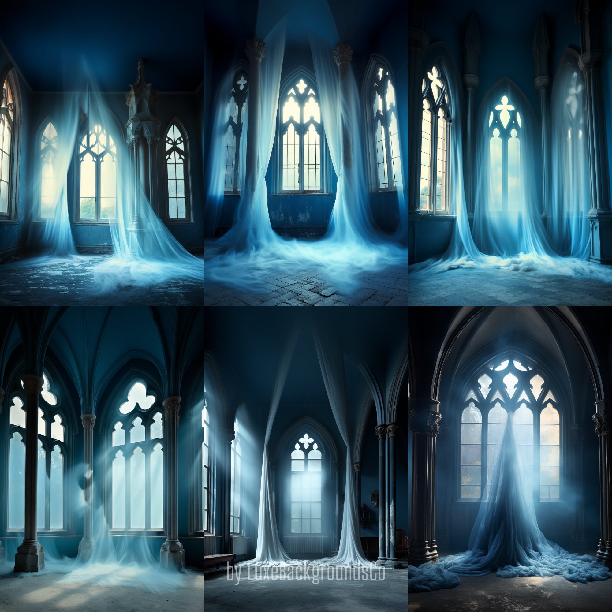 43 Blue Room Backdrop, Smoke and Fog Backdrop, Fine Art Textures ...