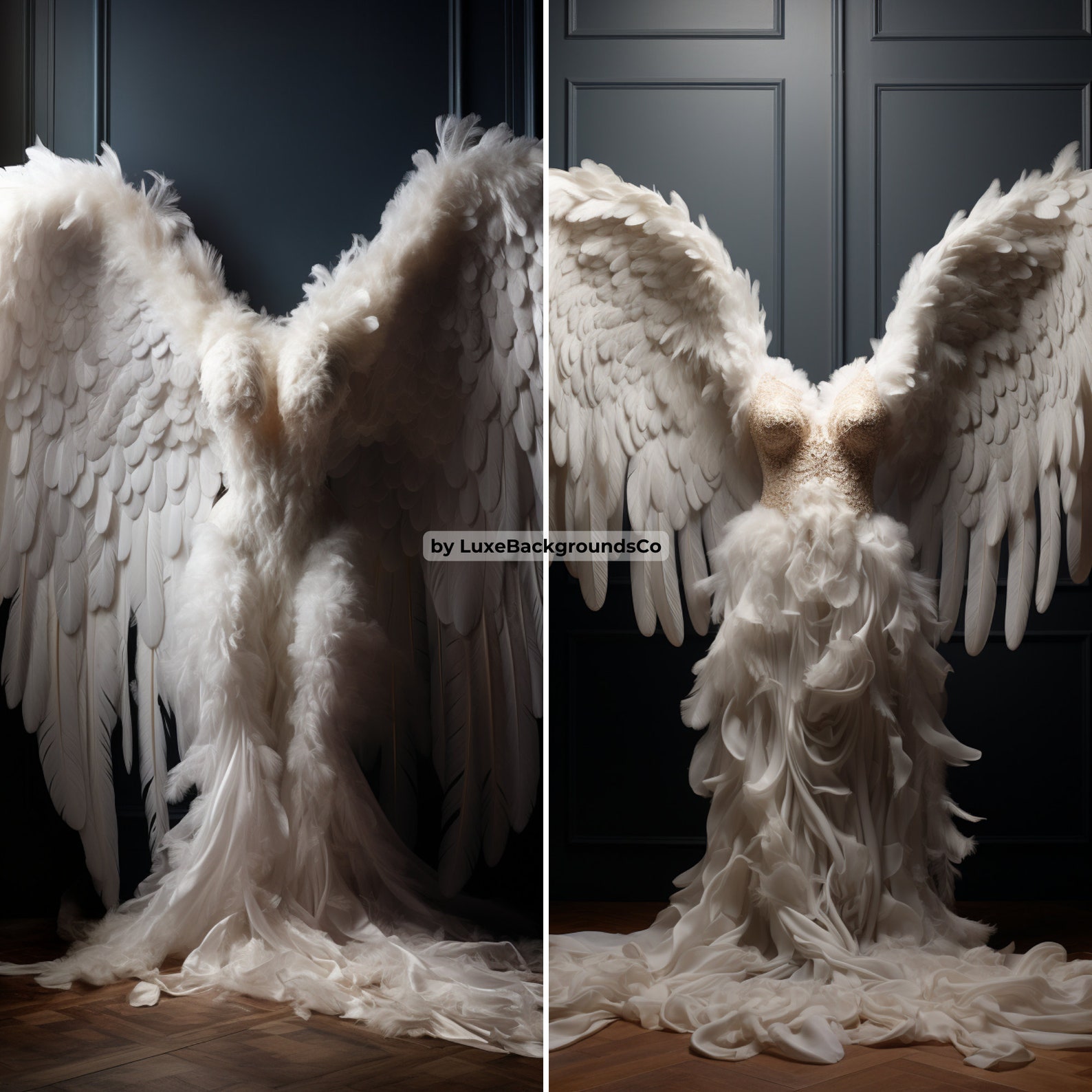 30 Elegant Angel Wing Backdrop, Maternity Backdrop, Heavenly Backdrop ...
