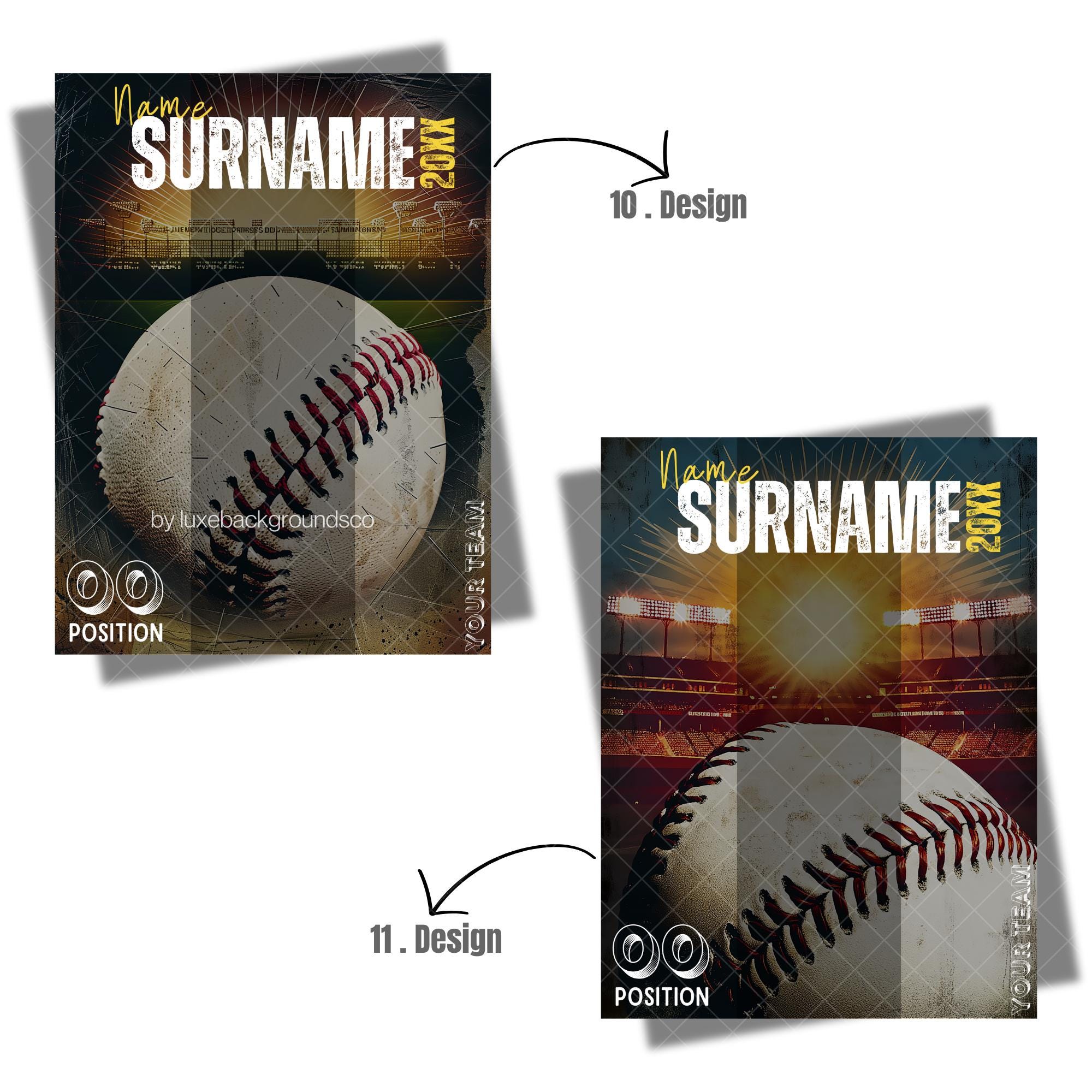 Baseball Poster Canva Template,custom Senior Sports Banner Design ...