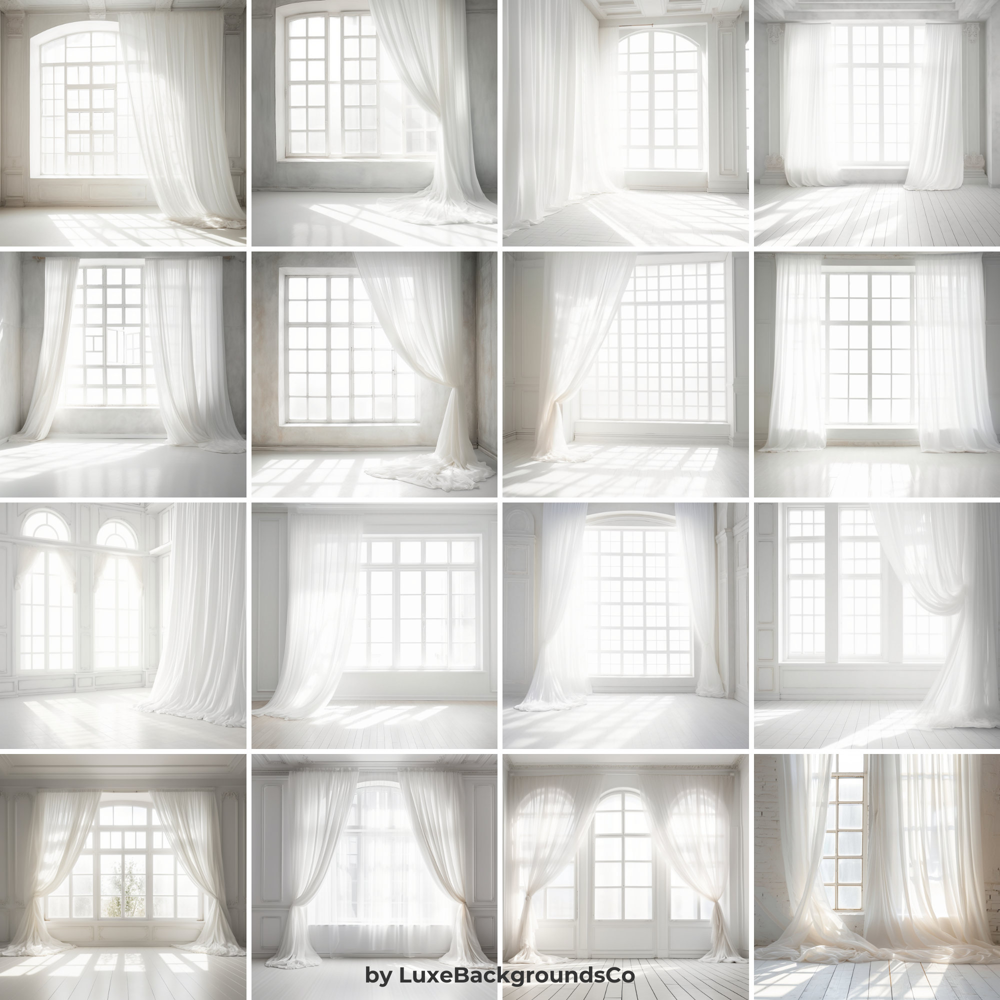 40 White Curtain Window Photo Backdrop,white Room Background,photoshop ...