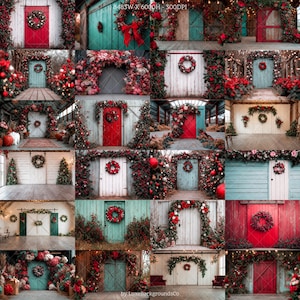 120 Christmas Barn Door Photography Backdrops,holiday Backdrops, Christmas Card,banner,poster ...