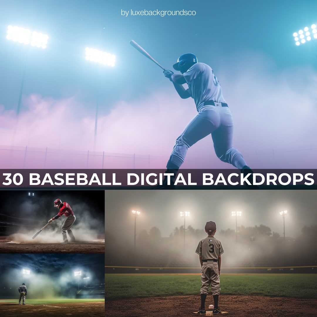 30 Baseball Digital Backdrops,baseball and Softball Field Backgrounds ...