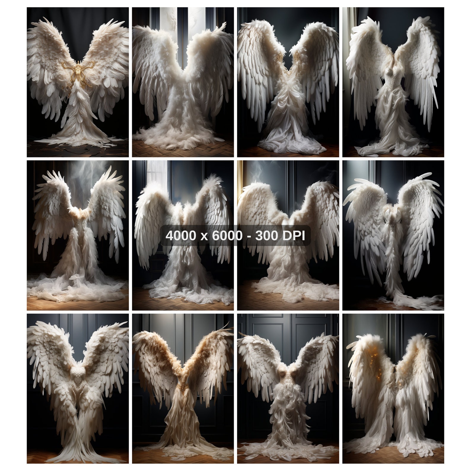 30 Elegant Angel Wing Backdrop, Maternity Backdrop, Heavenly Backdrop ...