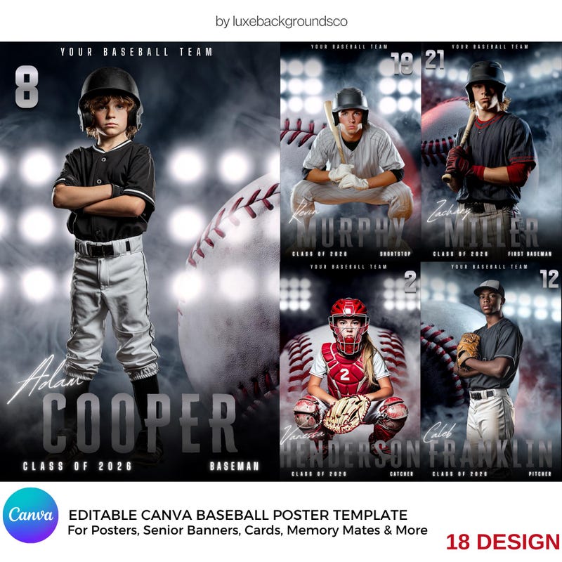 Baseball Poster Template - Etsy