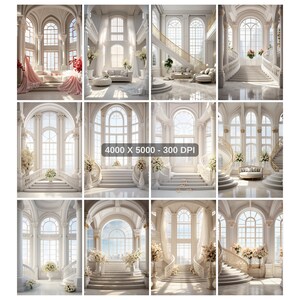 16 Luxury White Room Digital Backdrop, Maternity Backdrop, Pregnancy ...