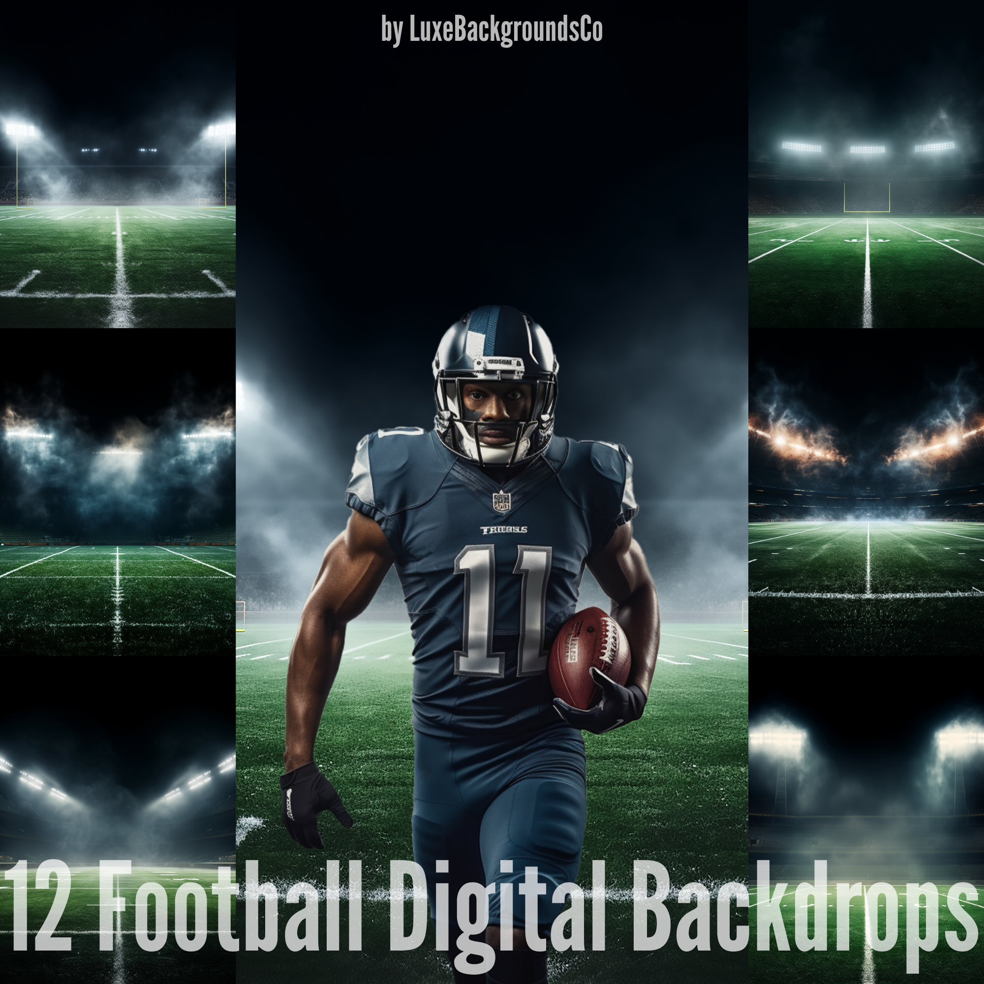 12 Football Digital Backdrops, Football Professional Backdrop, Sport Photography, Stadium Theme ...