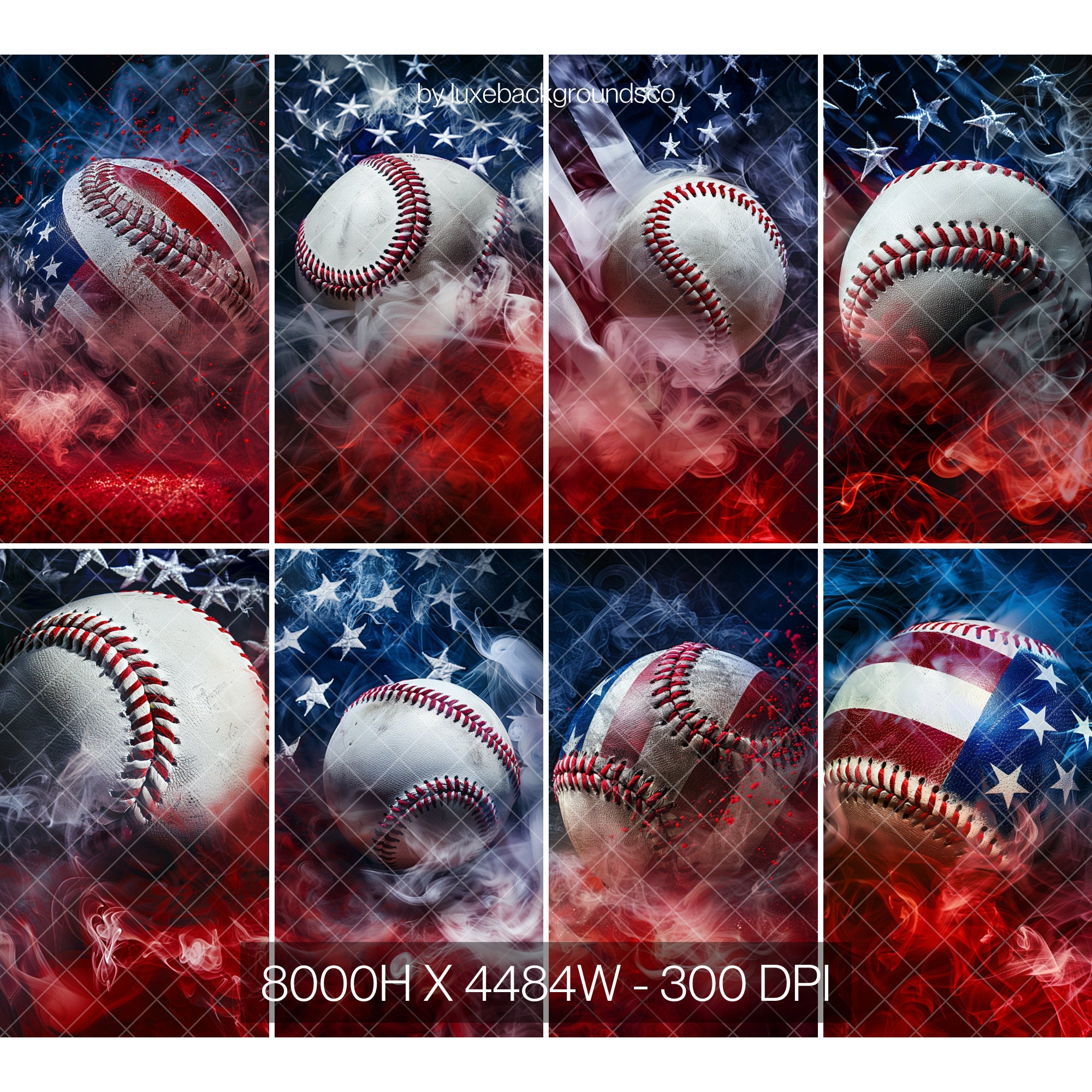 50 USA Flag Baseball Background, Patriotic Baseball Backdrop, Senior ...