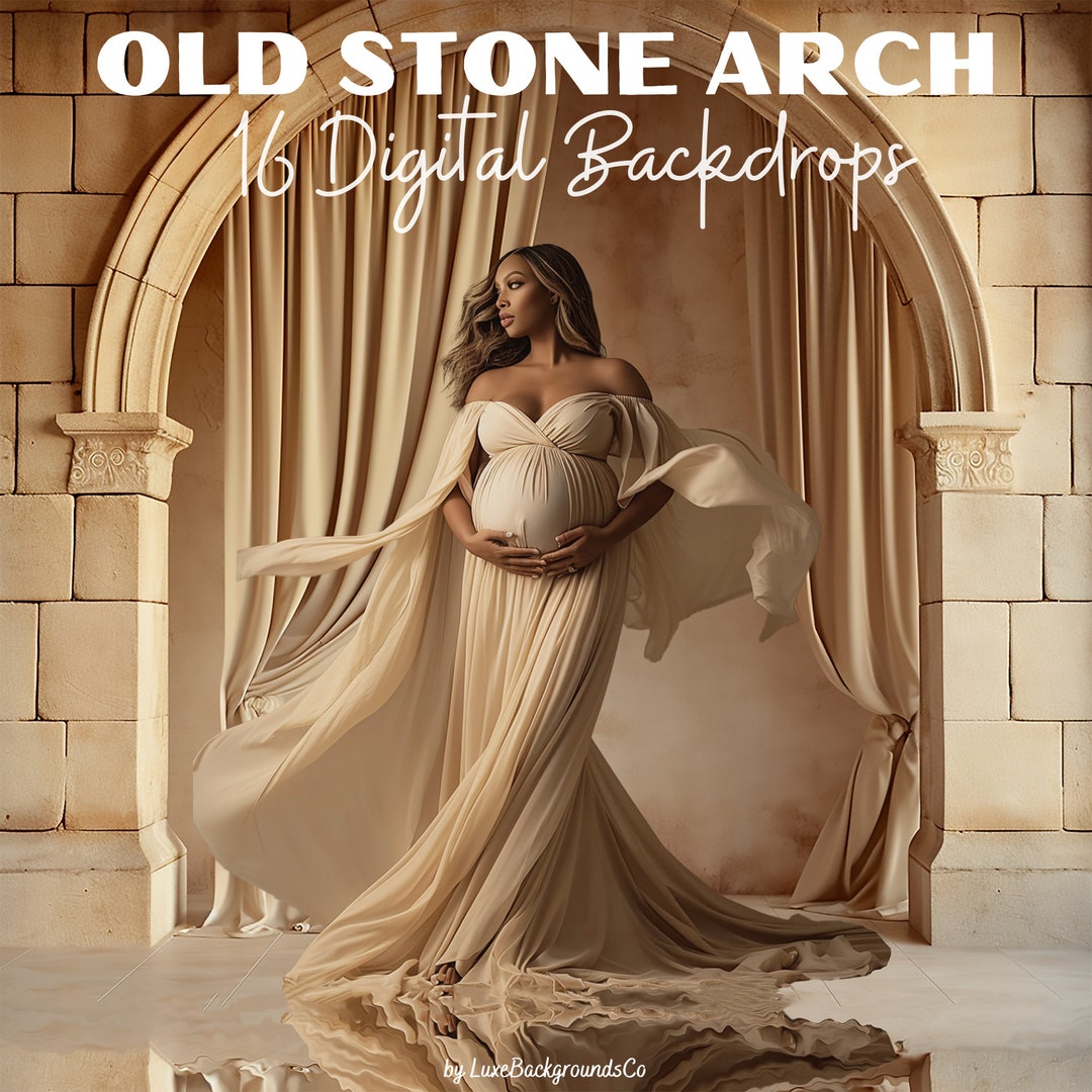 16 Old Stone Arch Maternity Backdrop, Maternity Backdrop Overlays ...