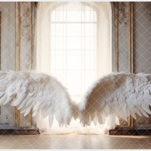 10 White Angel Wings Digital Backdrop, Photoshop Fine Art Textures ...