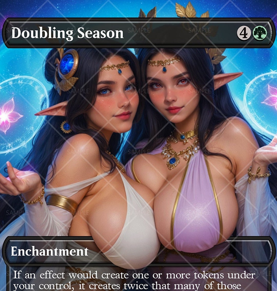 Doubling Season Mtg Proxy Anime Waifu For Magic The Gathering Decks