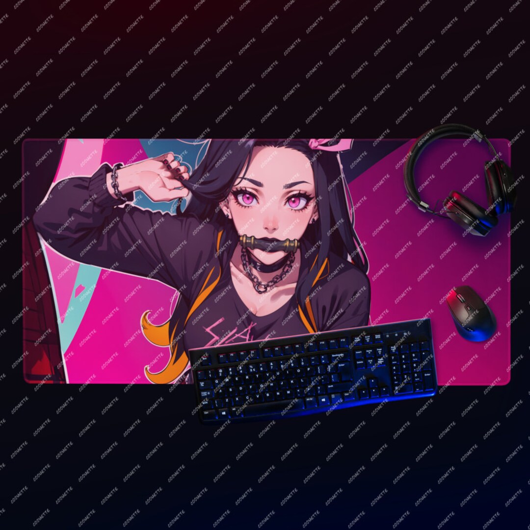 Demon Waifu Anime Mouse Pad, Gaming Mouse Pad, Kawaii Mouse Mat, Cute ...
