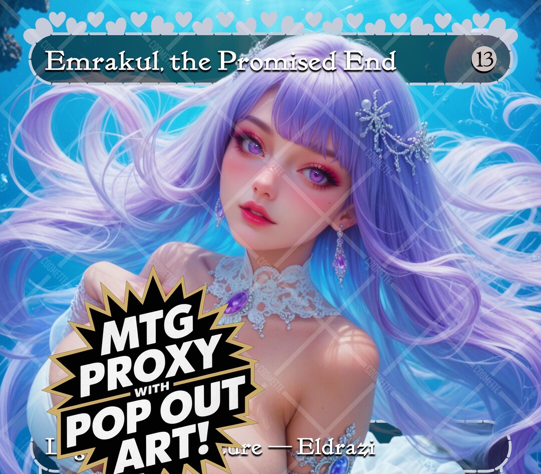 Emrakul the Promised End MTG Proxy Card Commander EDH Full-art Borderless Alter Premium Black ...