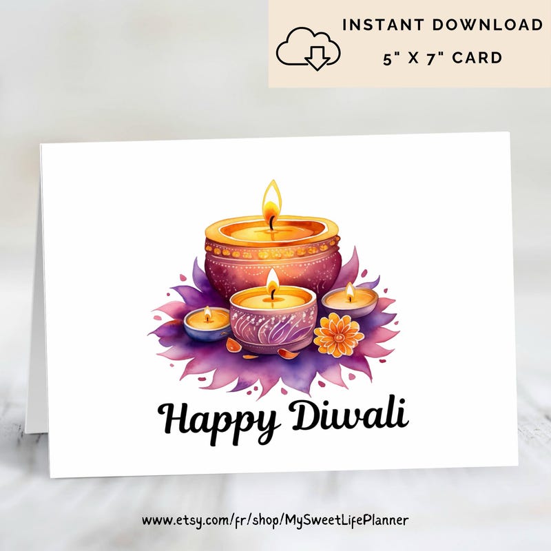 Diwali Card - Etsy