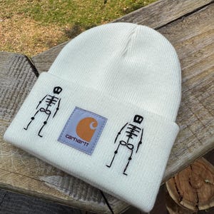 Skeleton Embroidered Infant/toddler Beanie // Hand Embroidered ...