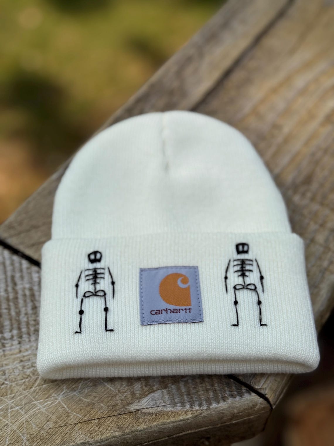 Skeleton Embroidered Infant/toddler Beanie // Hand Embroidered ...