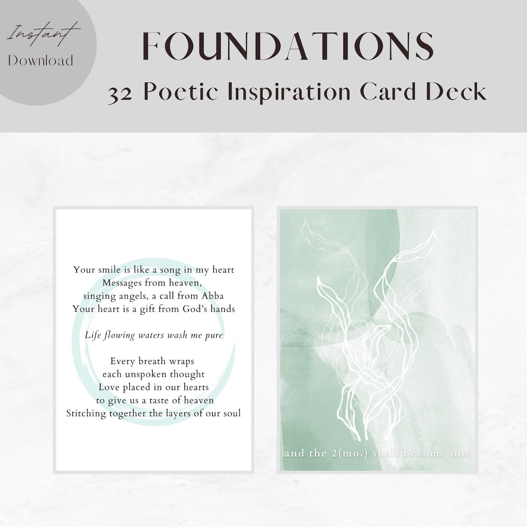 Inspiration Poem Affirmation Art Card Deck - Etsy