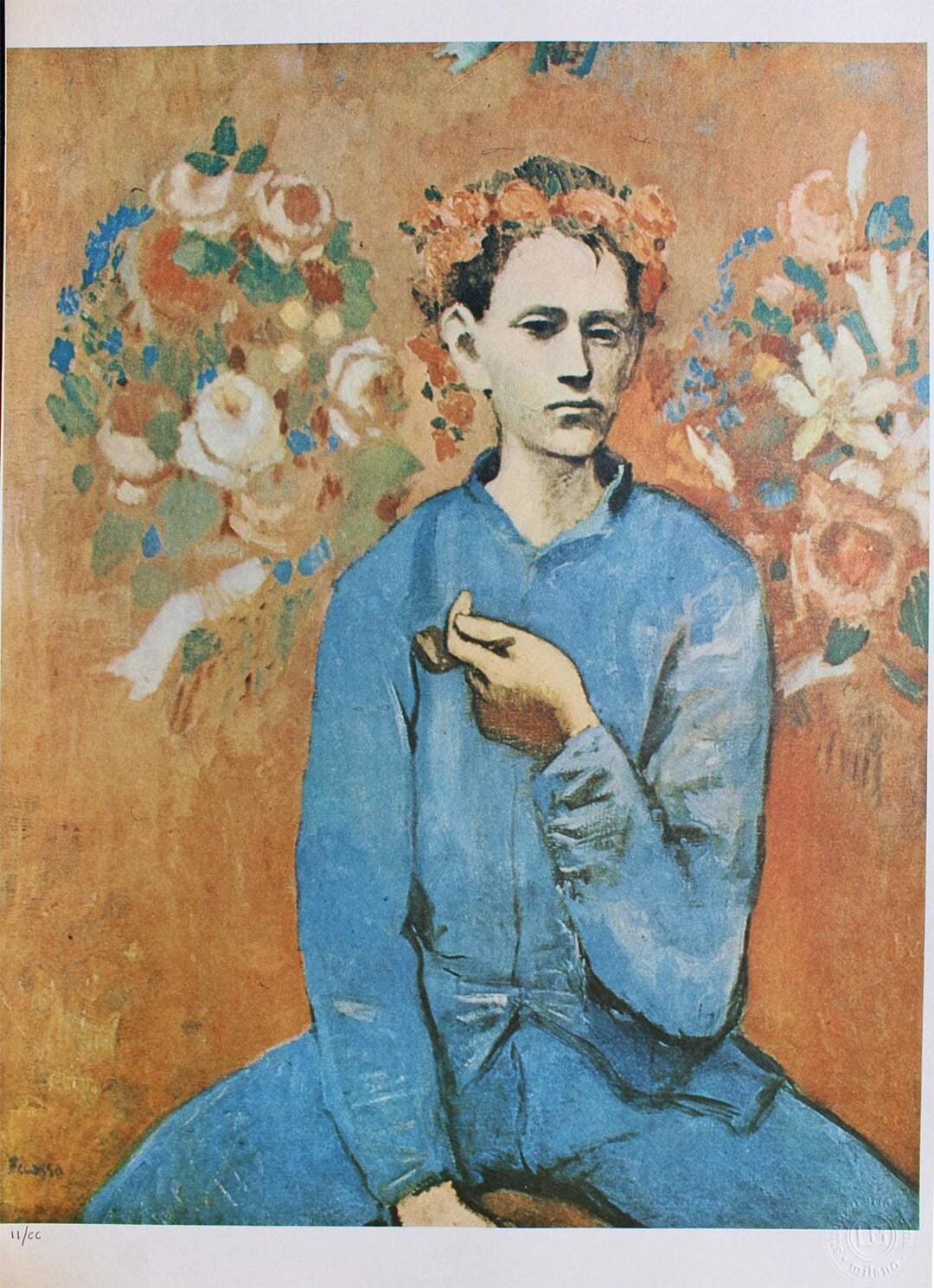 Pablo Picasso "boy Crowned With Roses" | Lithograph After | the ONLY ...