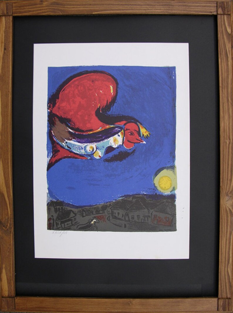 Marc Chagall "summer Night" | Lithograph After | Vintage Print From the ...