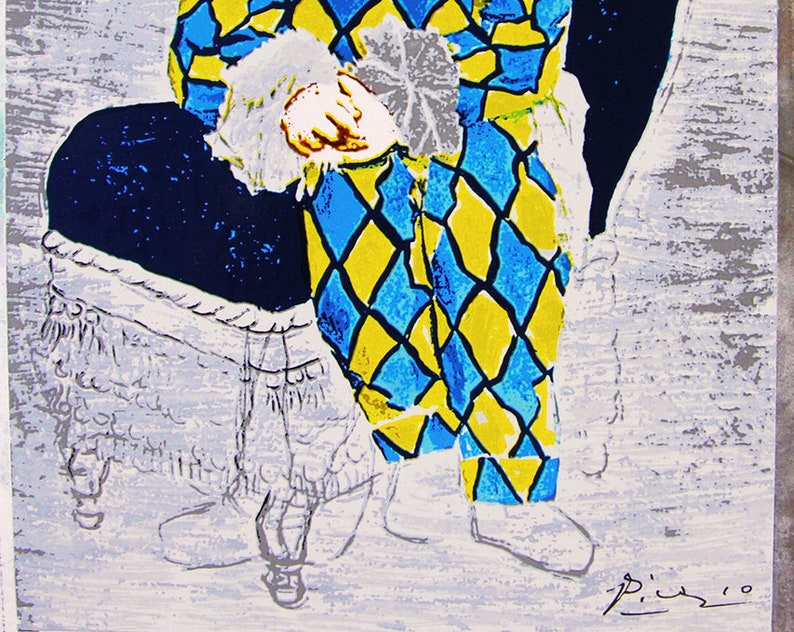 Pablo Picasso paul Dressed as a Clown Lithograph - Etsy