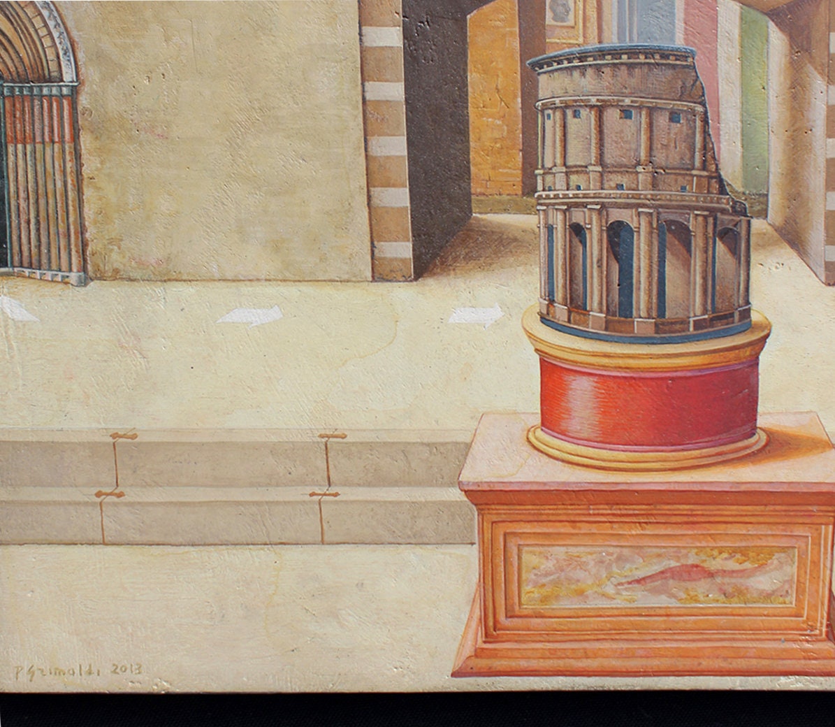 Paolo Grimaldi the Triangle of Faith Painting From 2011, on Panel 40x40 ...