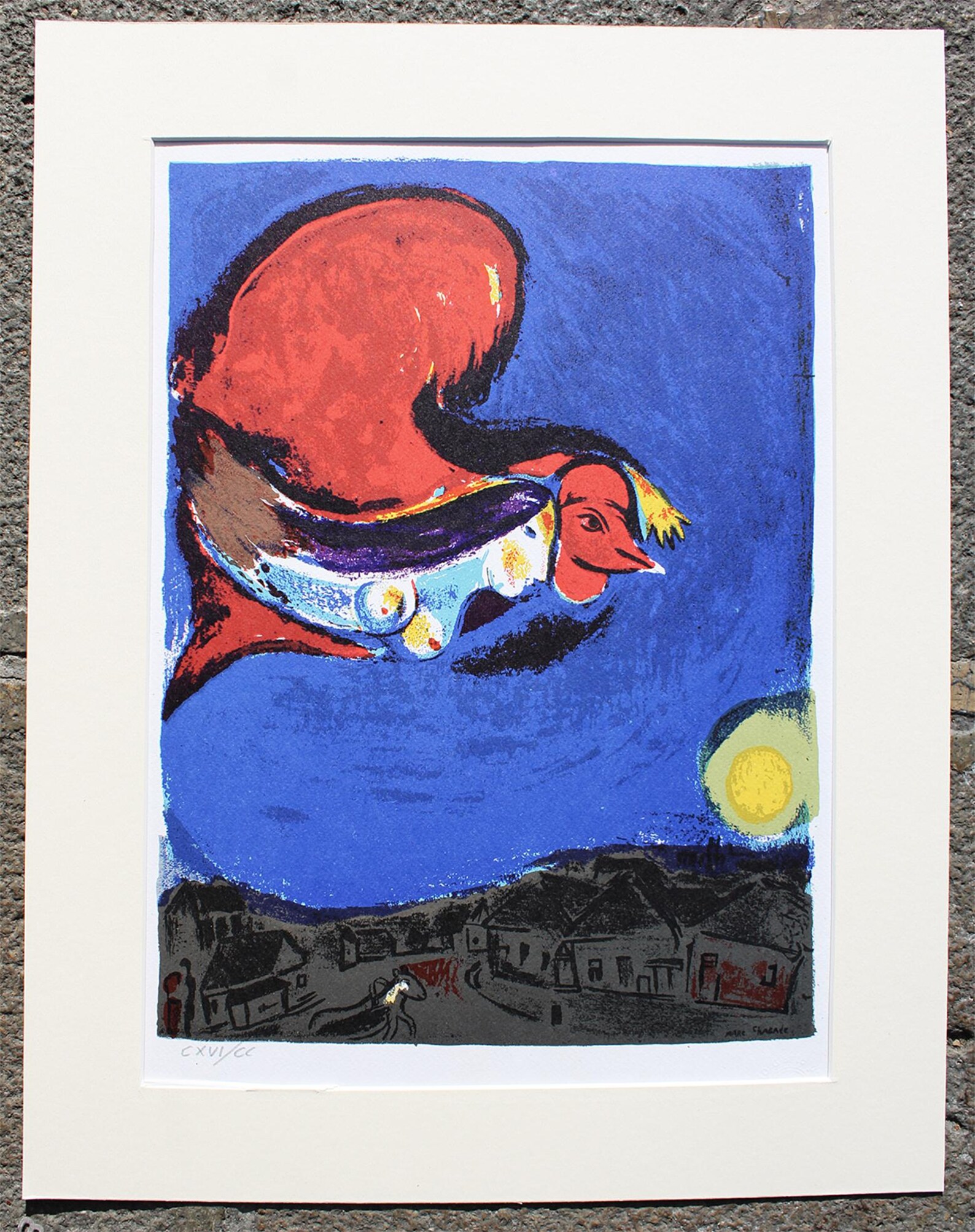 Marc Chagall "summer Night" | Lithograph After | Vintage Print From the ...