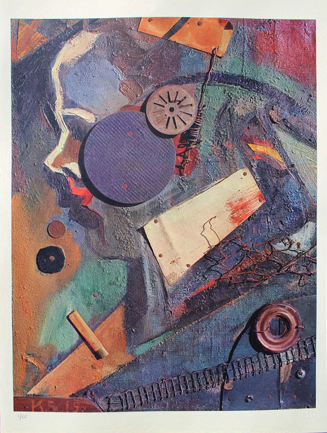 Kurt Schwitters "merzbild I A Der Irrenartz" After-vintage Lithograph ...