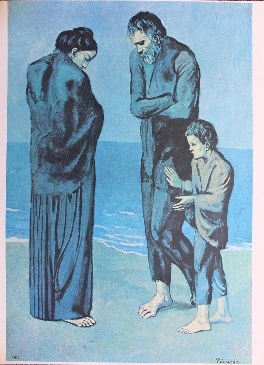 Pablo Picasso "poor People by the Sea" | Lithograph After | the ONLY ...