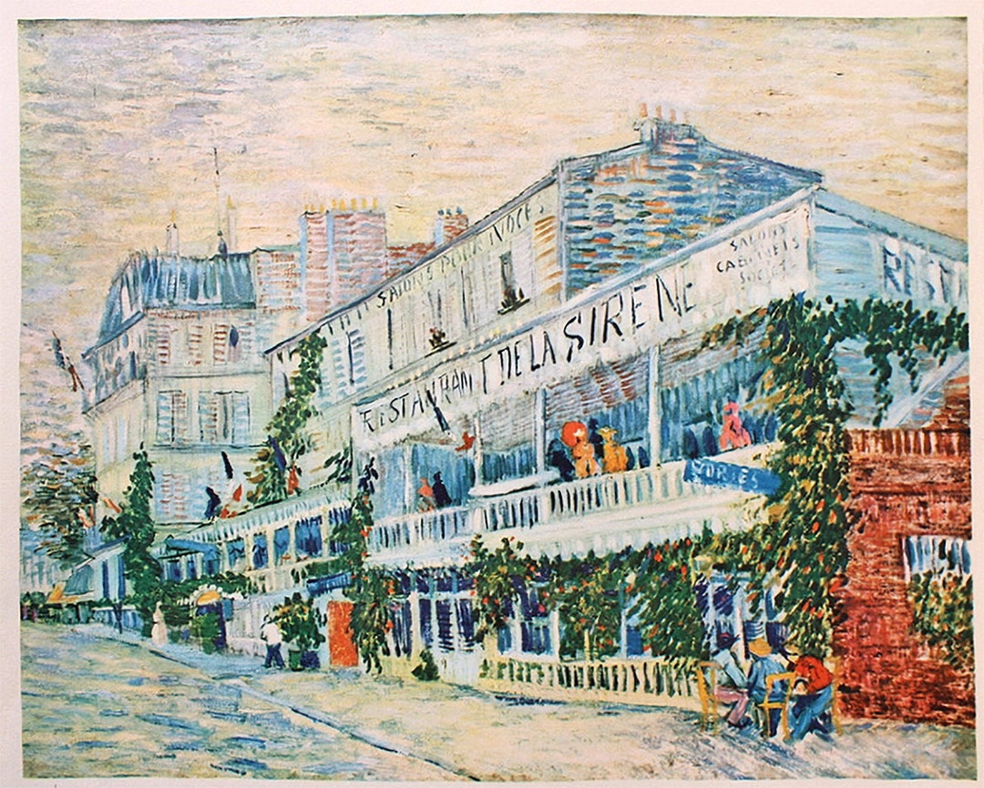 Vincent Van Gogh the Mermaid's Restaurant Lithograph After the ONLY One ...