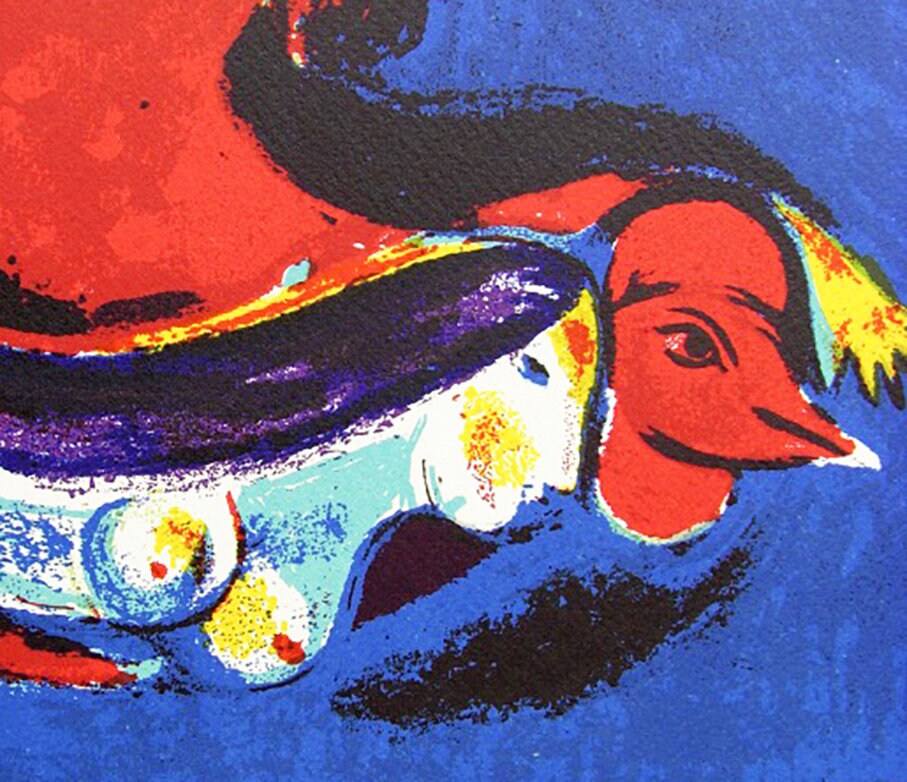 Marc Chagall "summer Night" | Lithograph After | Vintage Print From the ...