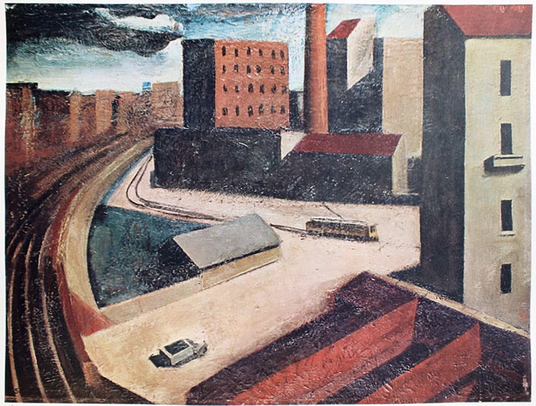 Mario Sironi urban Landscape With Trucks and Trams After Lithograph ...