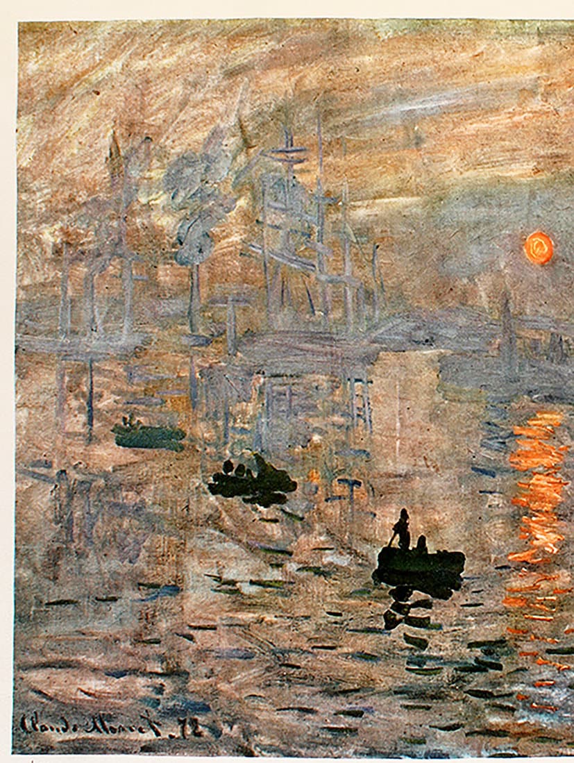 Claude Monet impression, Rising Sun Lithograph After vintage Print the ...
