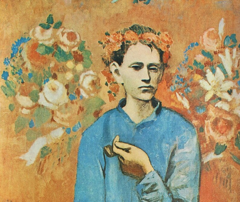 Pablo Picasso "boy Crowned With Roses" | Lithograph After | the ONLY ...
