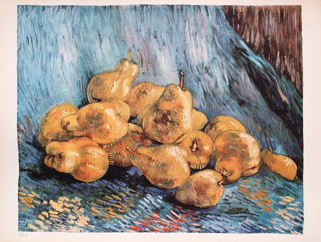 Vincent Van Gogh still Life With Pears Lithograph After-vintage Print ...