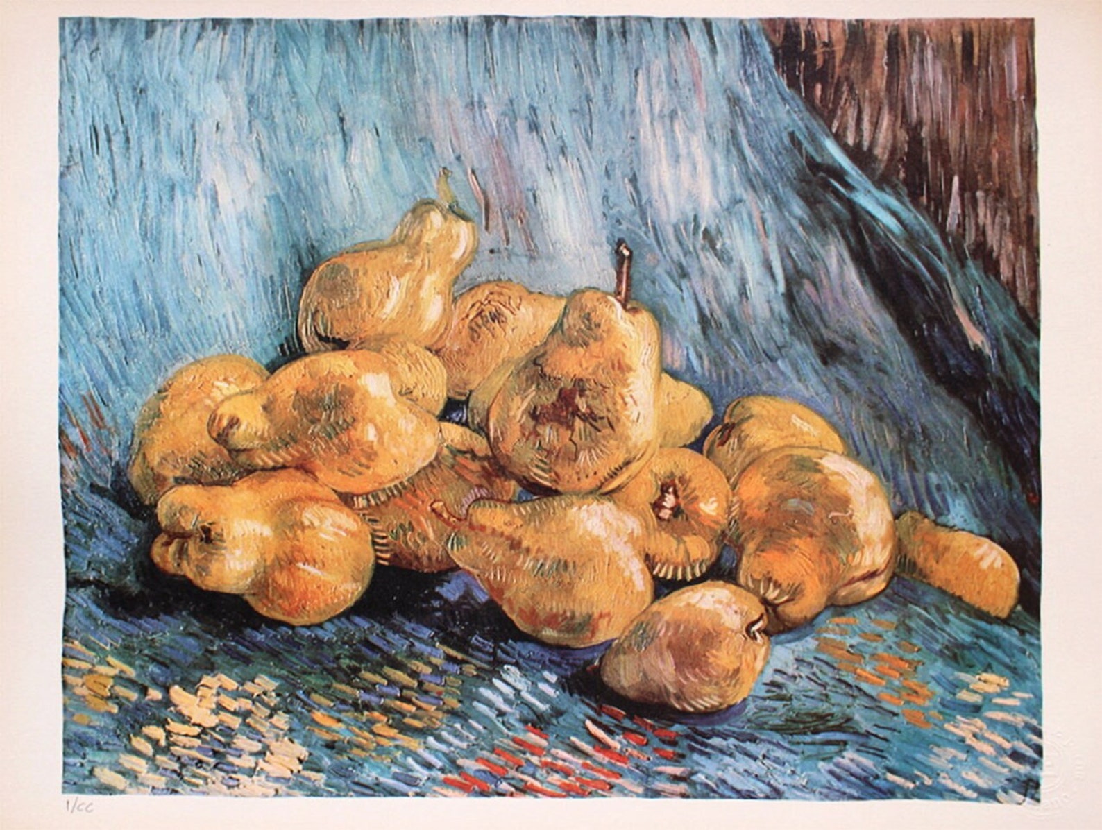 Vincent Van Gogh "still Life With Pears" Lithograph After-vintage Print ...