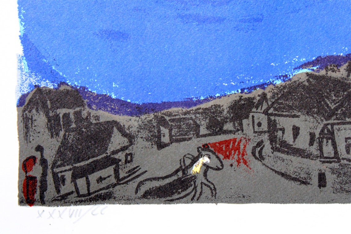 Marc Chagall "summer Night" | Lithograph After | Vintage Print From the ...