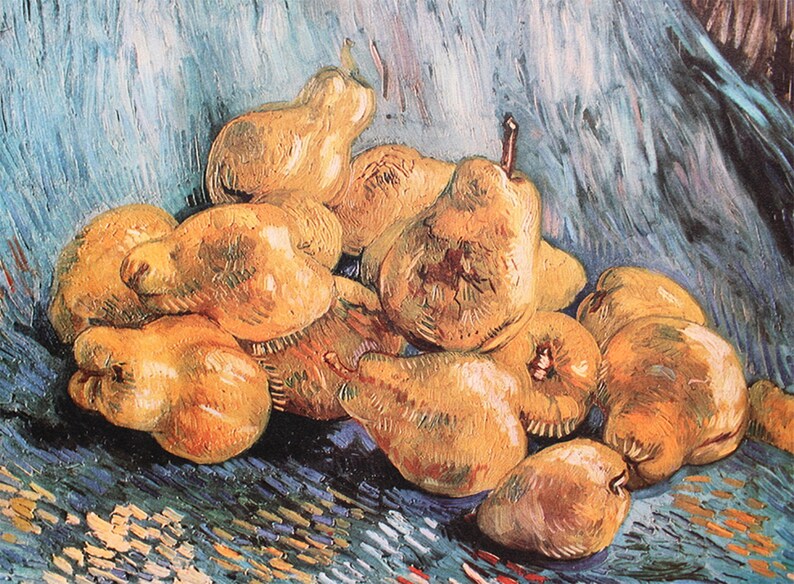Vincent Van Gogh "still Life With Pears" Lithograph After-vintage Print ...