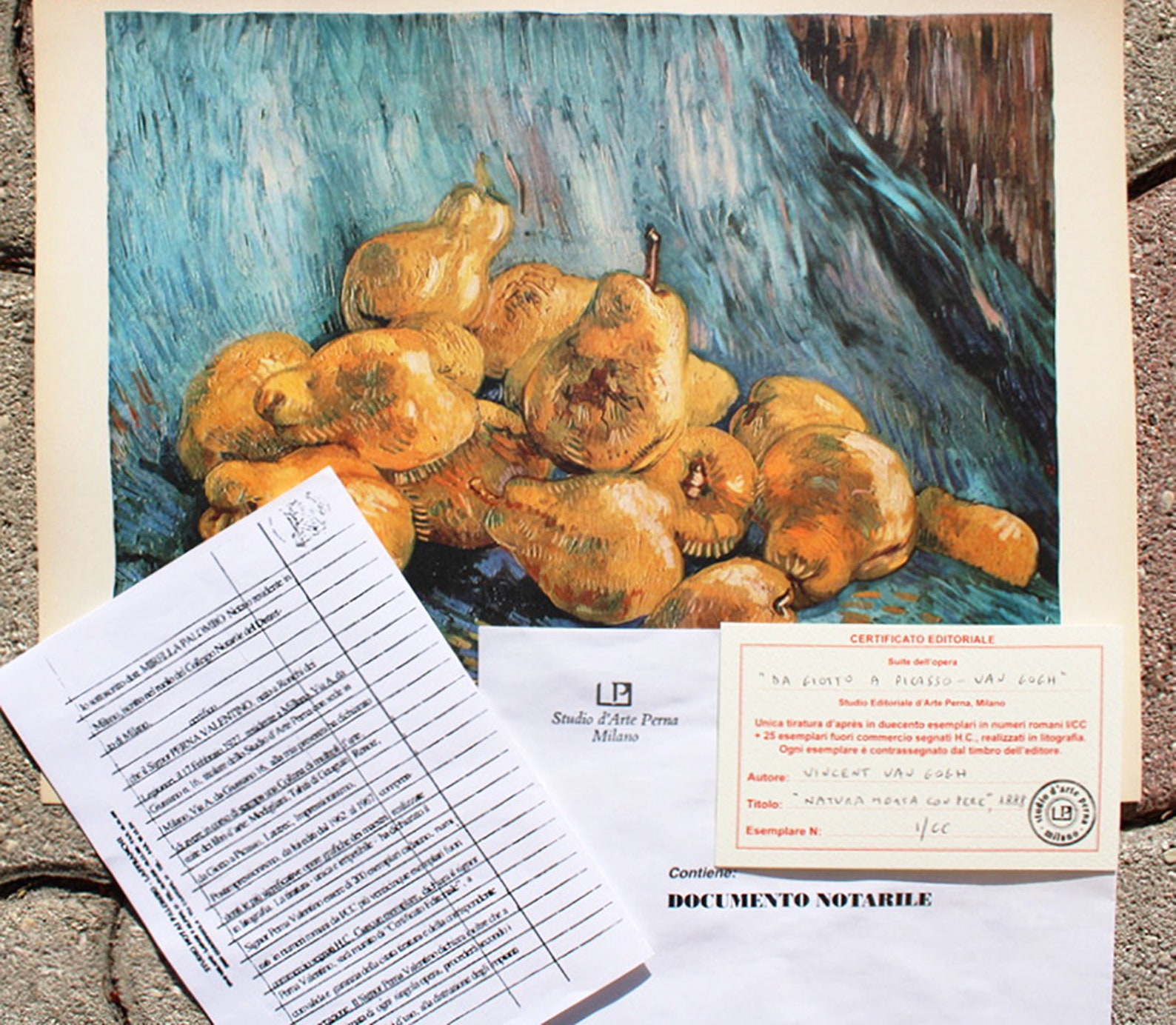 Vincent Van Gogh "still Life With Pears" Lithograph After-vintage Print ...